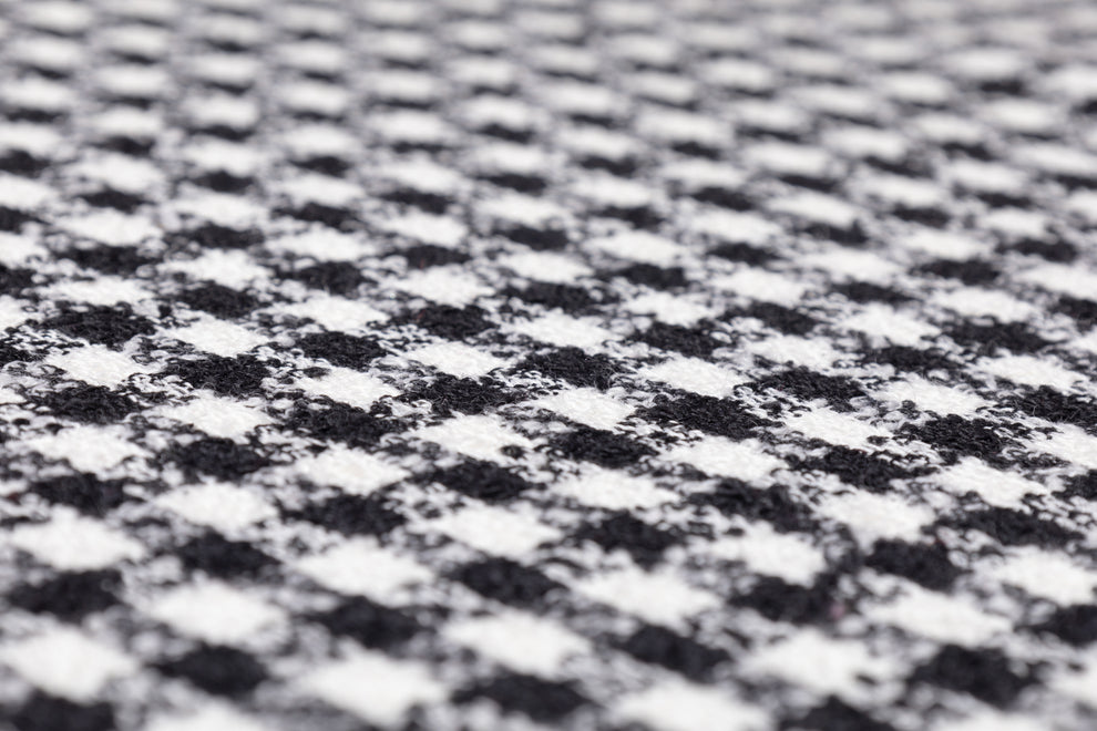 Checked Italian Wool Boucle Tweed - Black / White – Prime Fabrics
