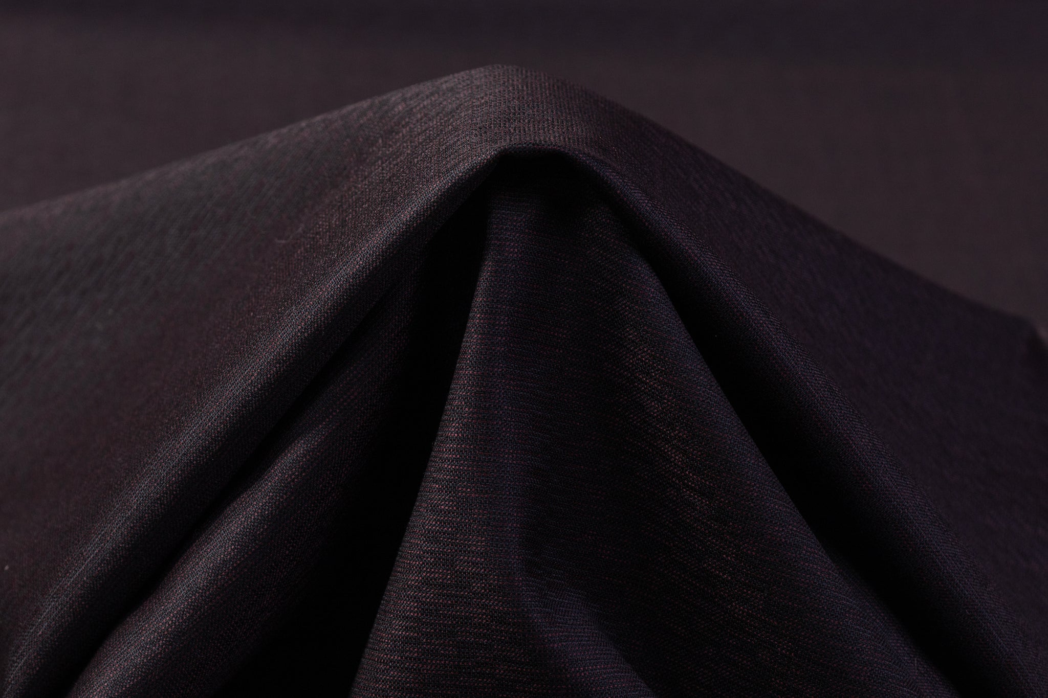 Micro Pattern Italian Wool Suiting - Burgundy / Black