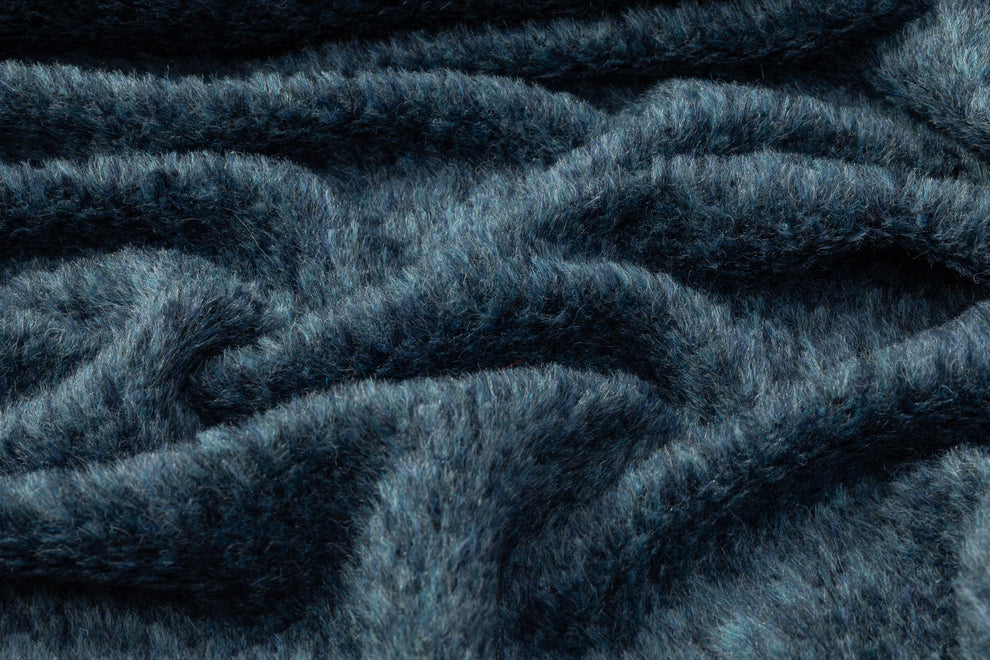 Italian Alpaca Mohair Wool Coating - Blue – Prime Fabrics