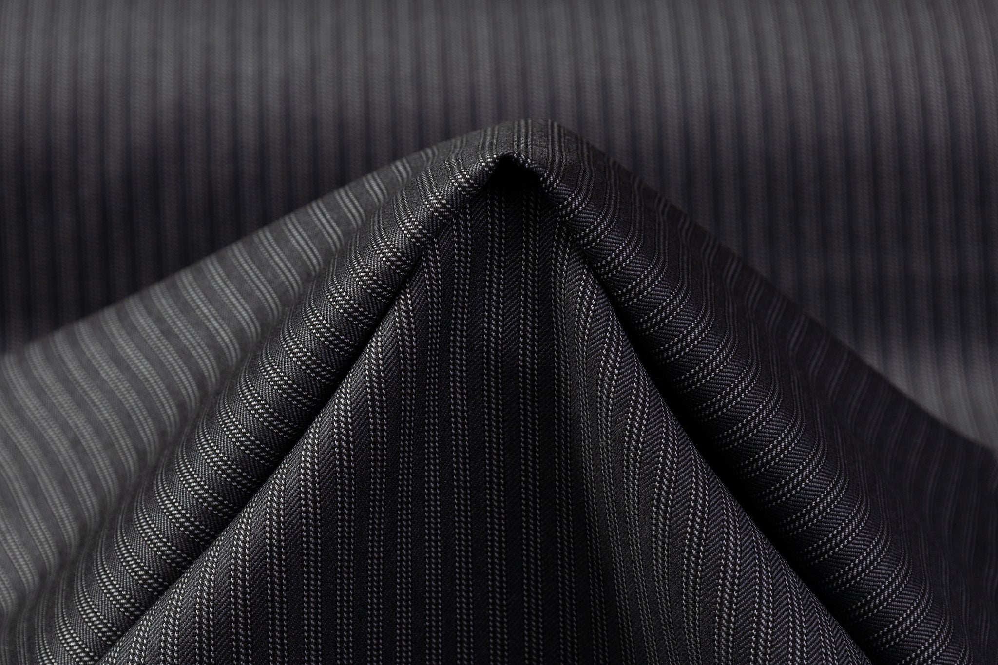 Cerruti - IPARTY Striped Italian Wool Suiting - Gray