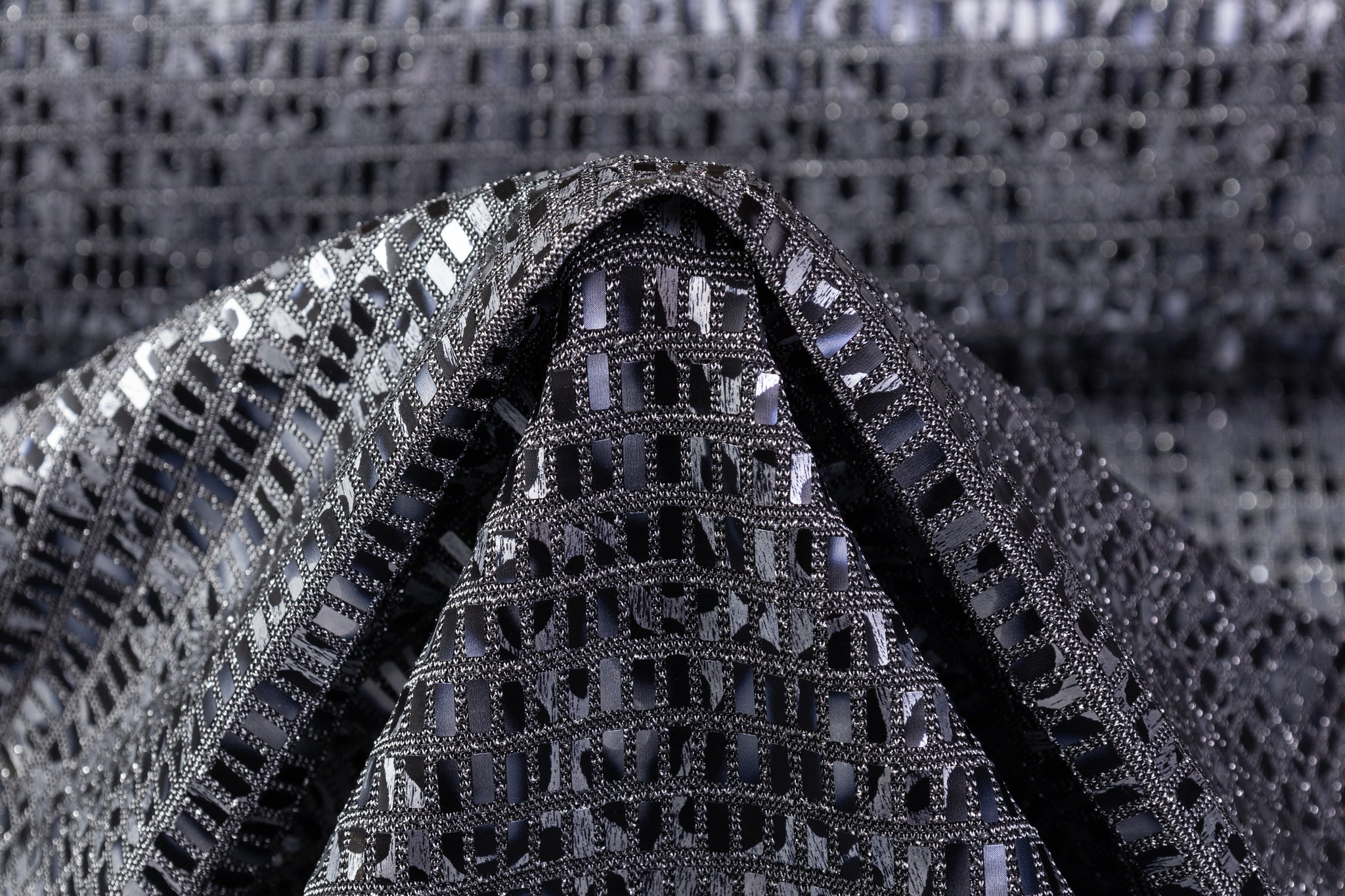 Spangled Metallic Italian Knit - Gray / Silver