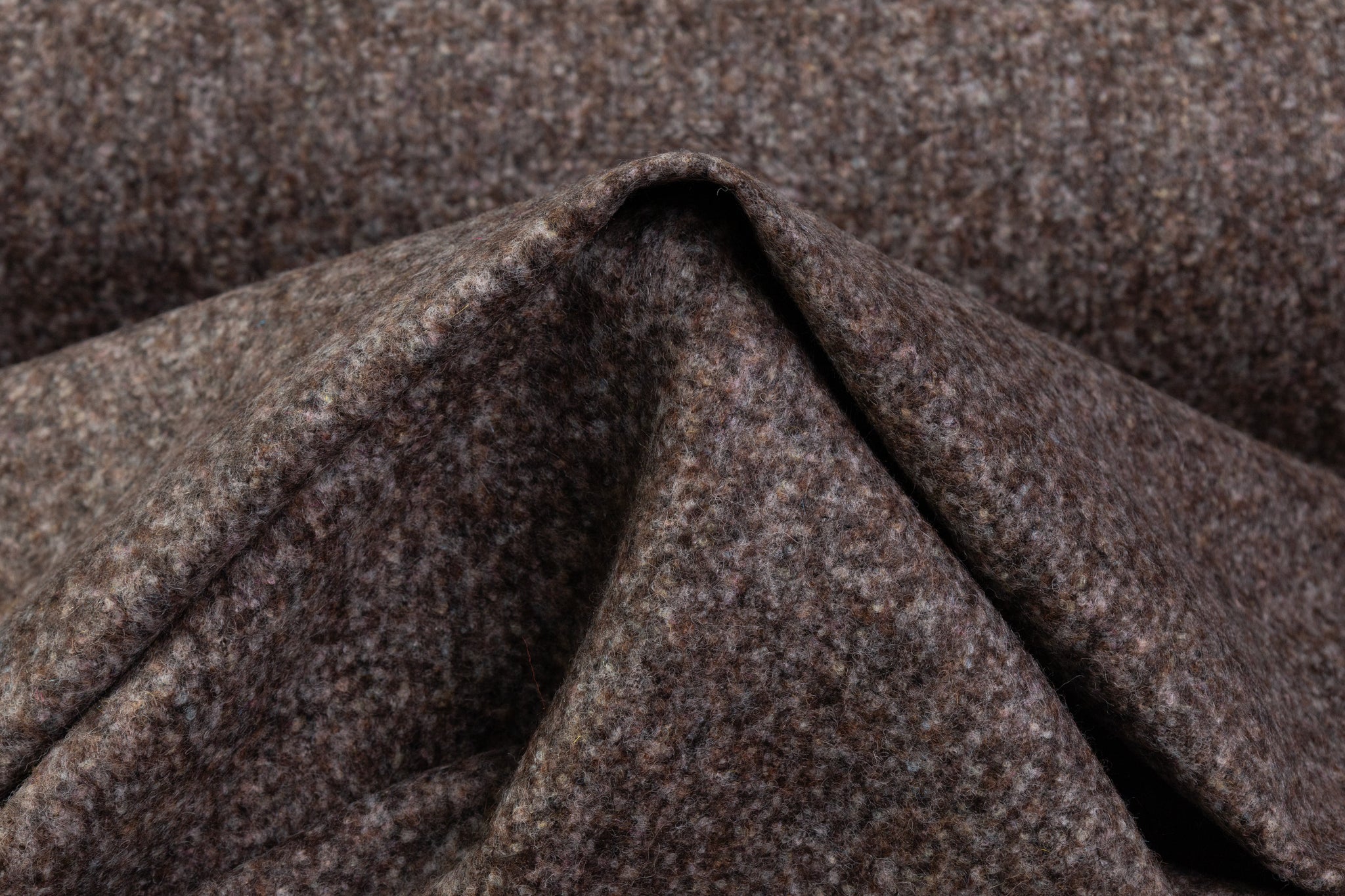 Double Faced Italian Baby Llama Wool Blend Coating - Dark Taupe