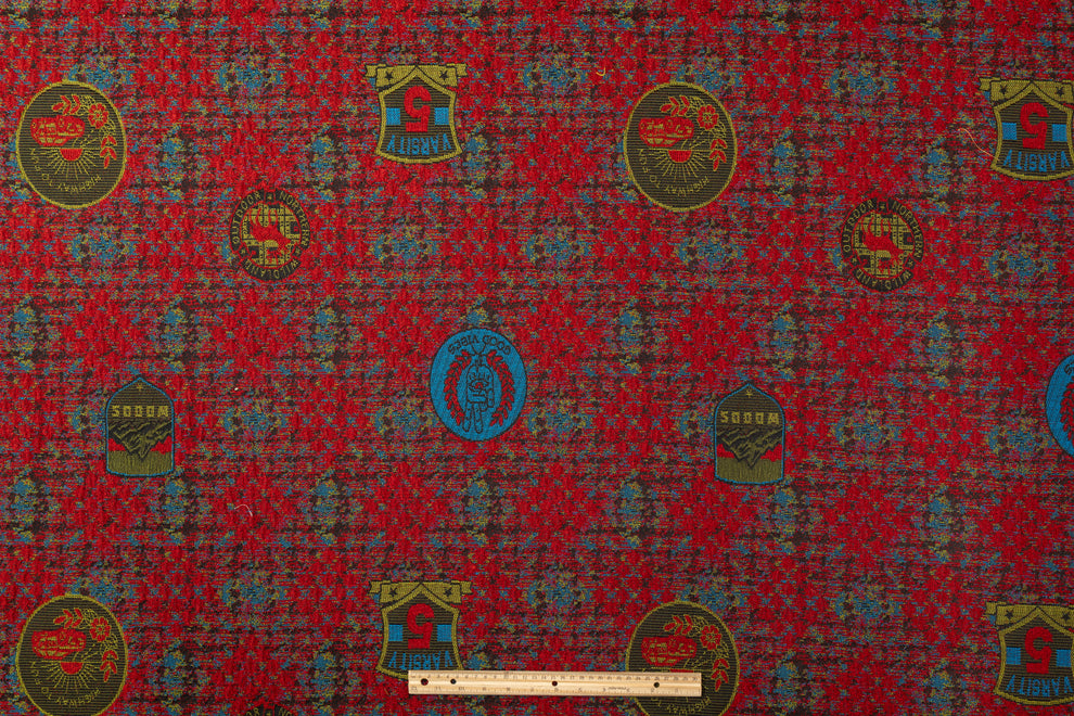 Italian "Varsity" Tweed Boucle - Red – Prime Fabrics