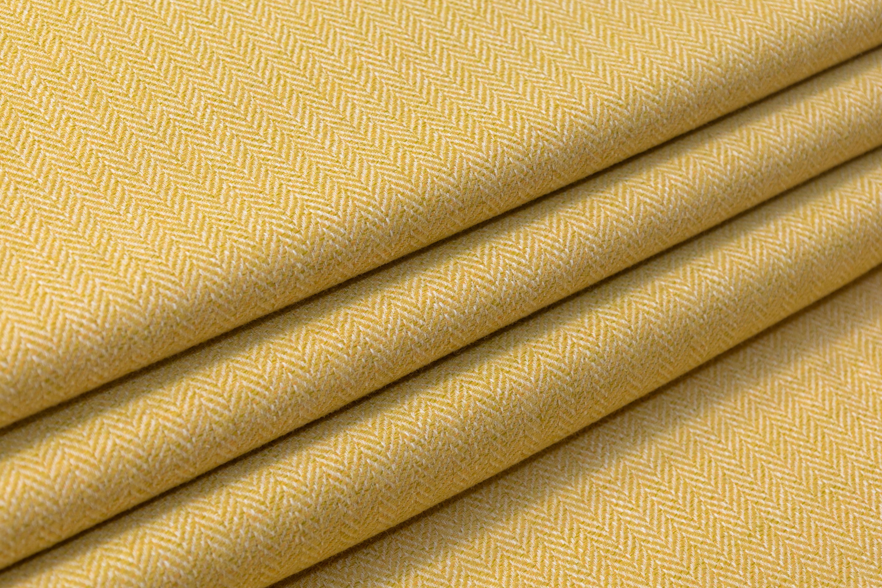 Italian Herringbone Camel Hair Wool Suiting - Yellow – Prime Fabrics