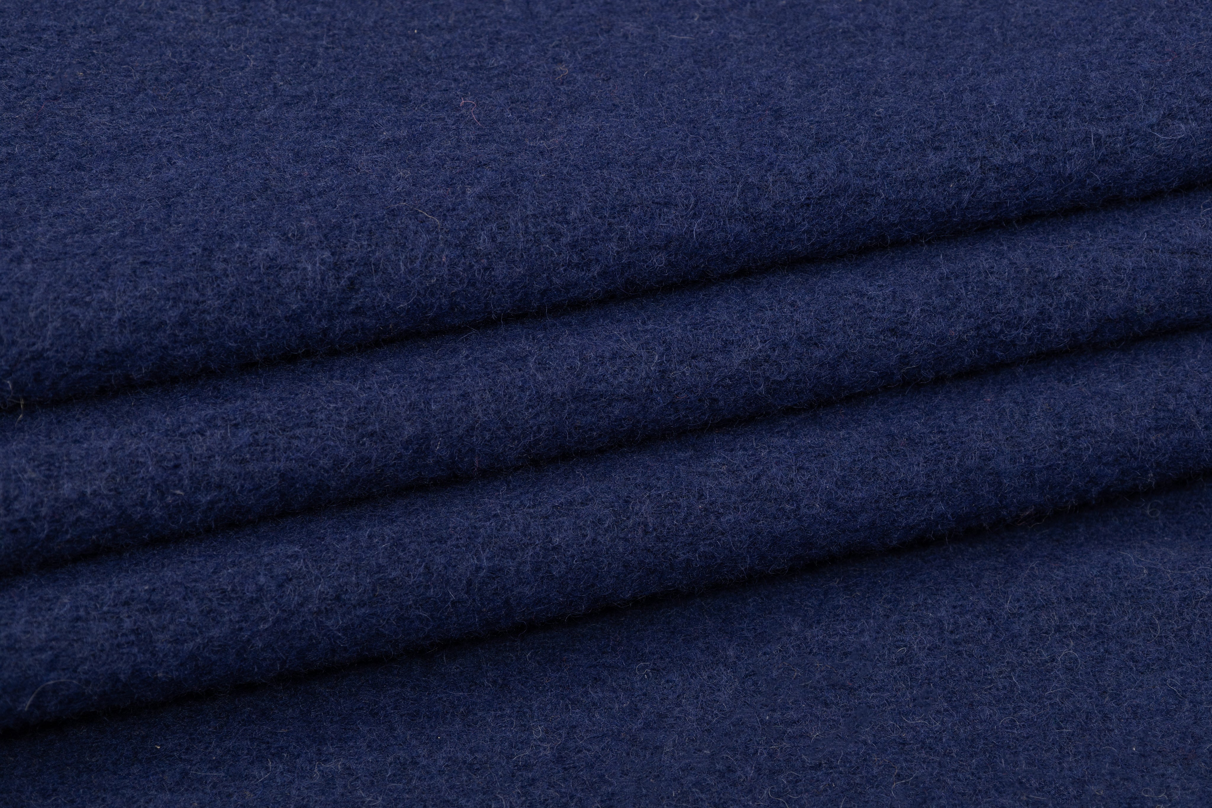 Fused Boiled Wool Coating - Blue – Prime Fabrics