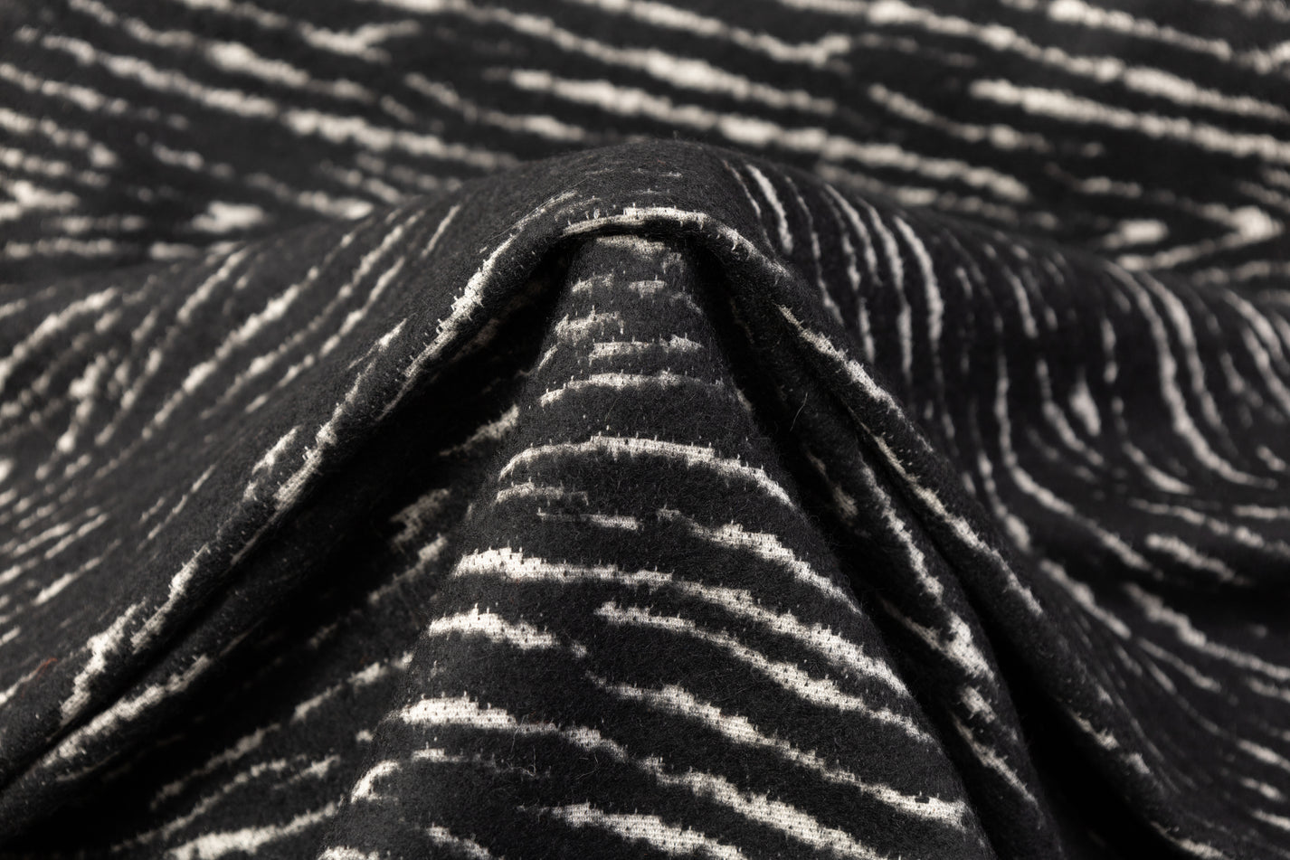 Italian Wool Brocade - Black / White – Prime Fabrics