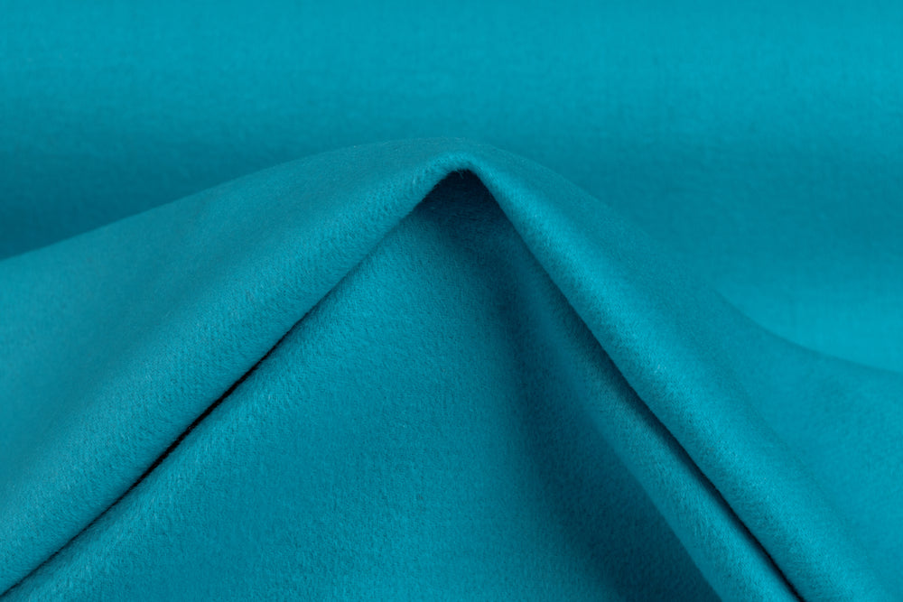Double Faced Italian Wool Coating - Turquoise Blue