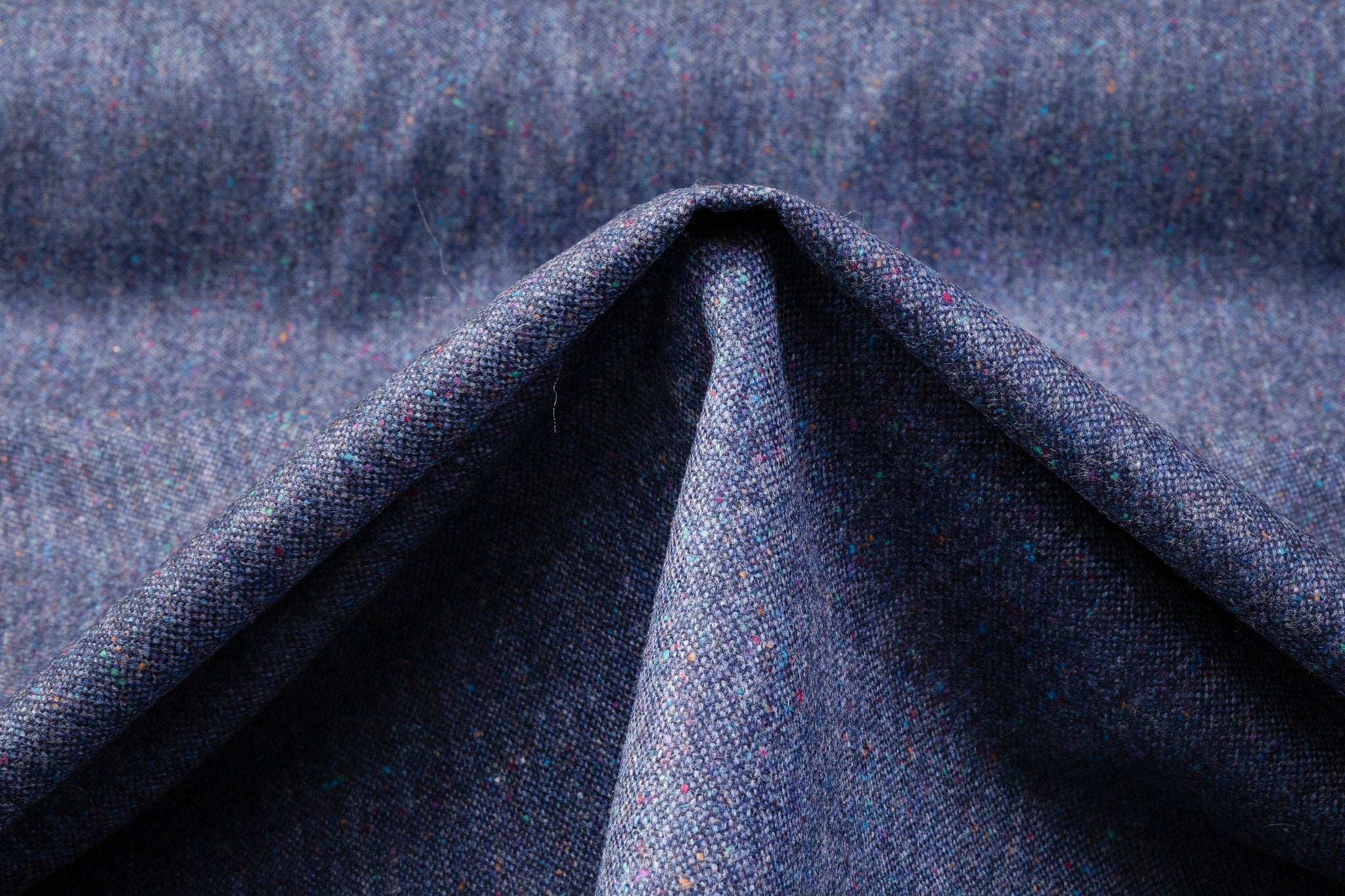 Italian Wool Tweed Suiting - Blue