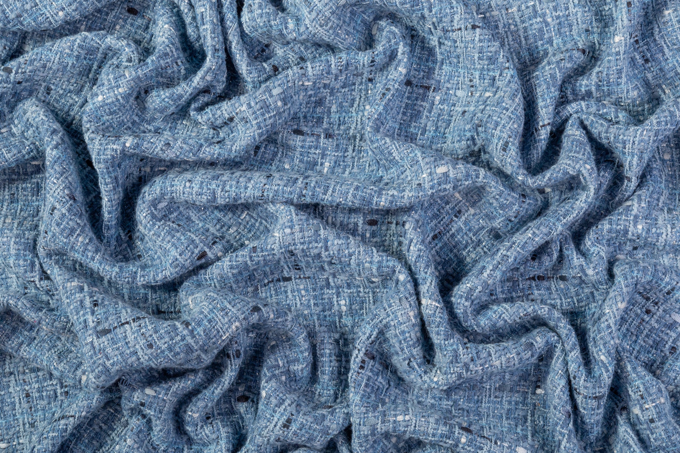 Metallic Tweed Boucle - Blue
