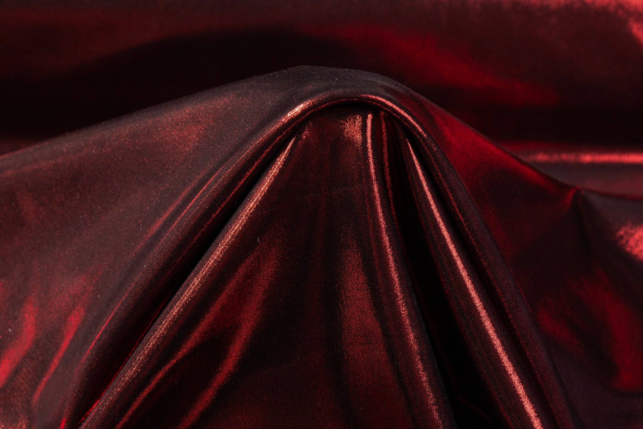 Laminated Italian Stretch Nylon Knit - Red