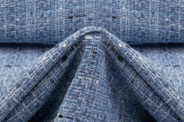Metallic Tweed Boucle - Blue