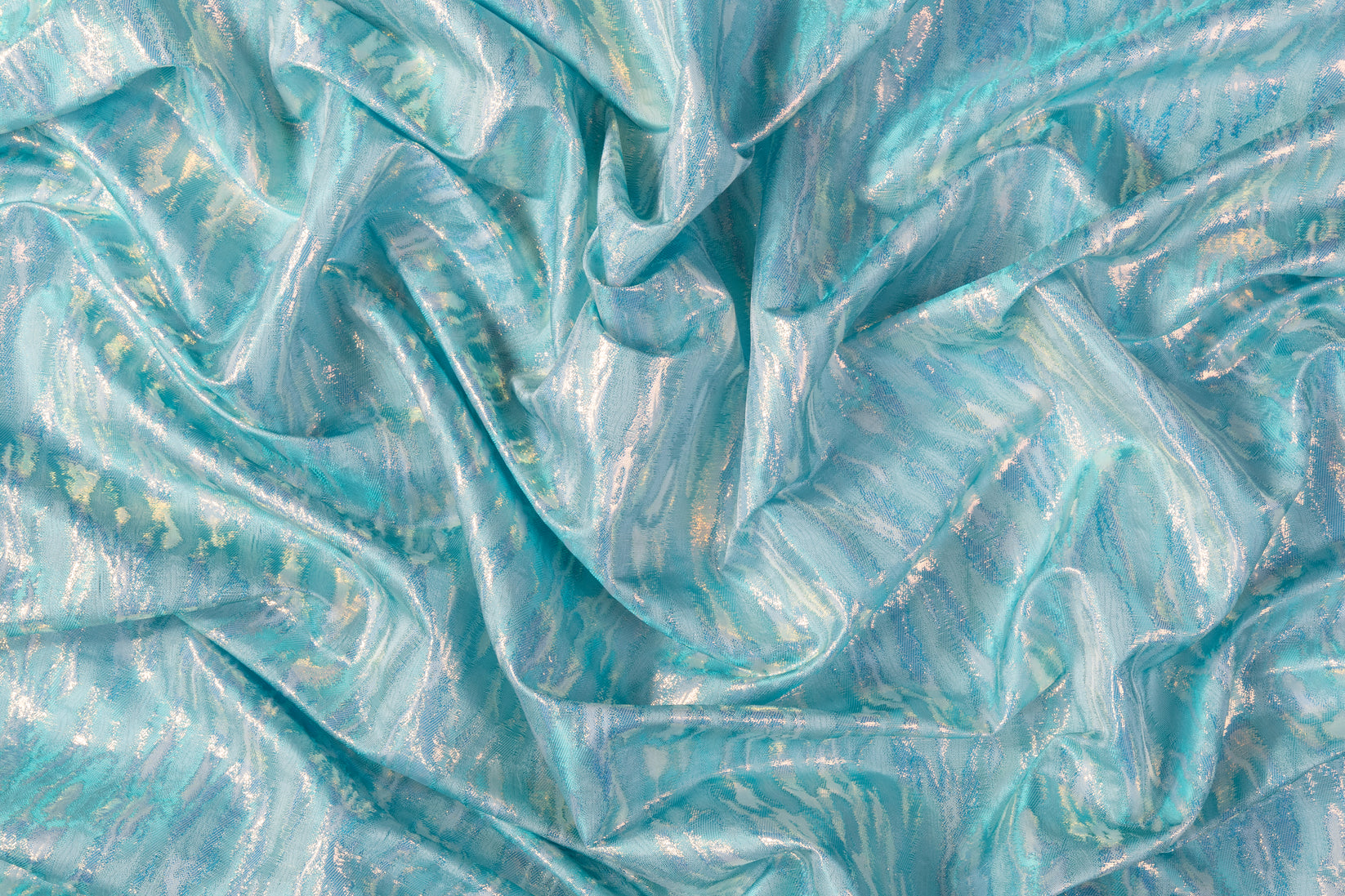 Abstract Metallic French Brocade - Aqua – Prime Fabrics
