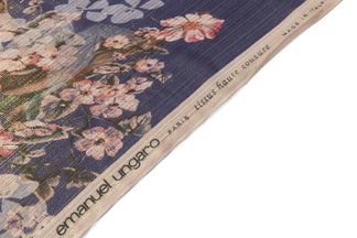 Emanuel Ungaro - Silk Chiffon Lamé - Blue – Prime Fabrics