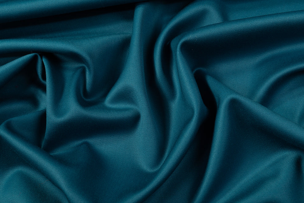Italian Wool Satin Suiting - Teal – Prime Fabrics