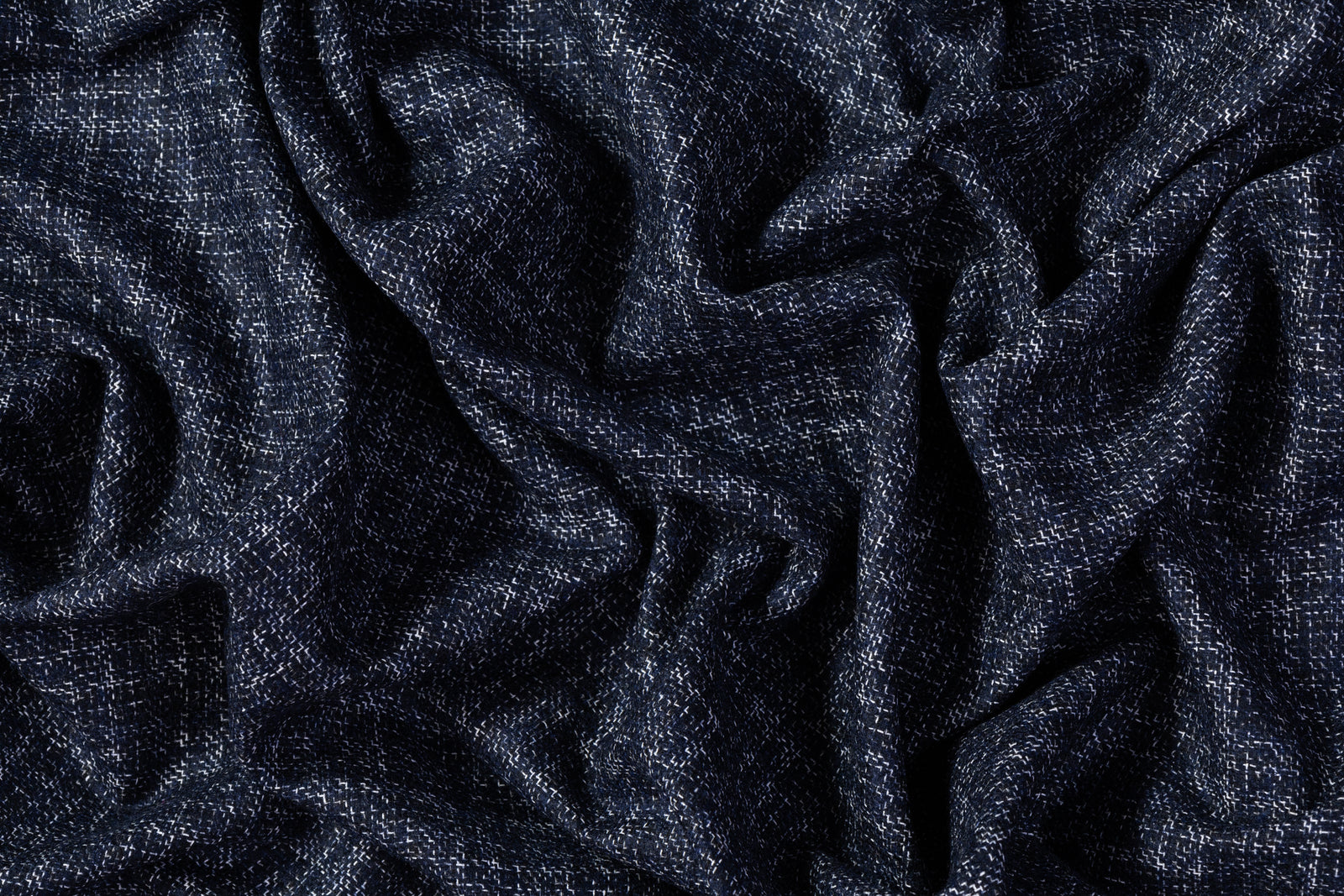 Lanificio TG di Fabio - Italian Wool Blend Tweed Suiting - Blue / Whit