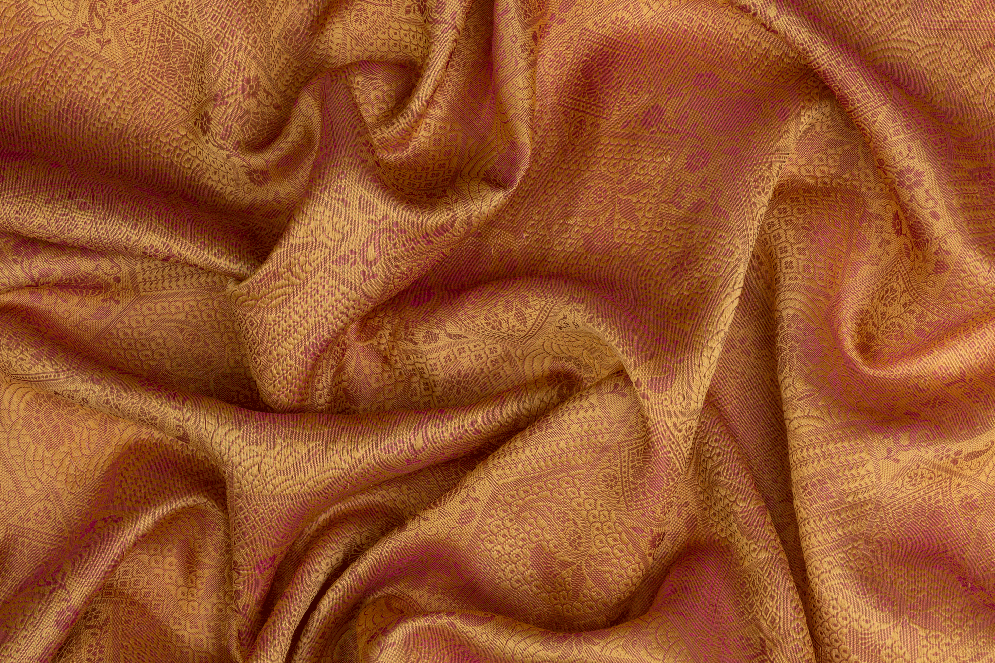 Iridescent Dope-Dyed Silk - Purple and Gold