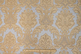 Damask Cut Velvet Upholstery - Blue and Gold – Prime Fabrics