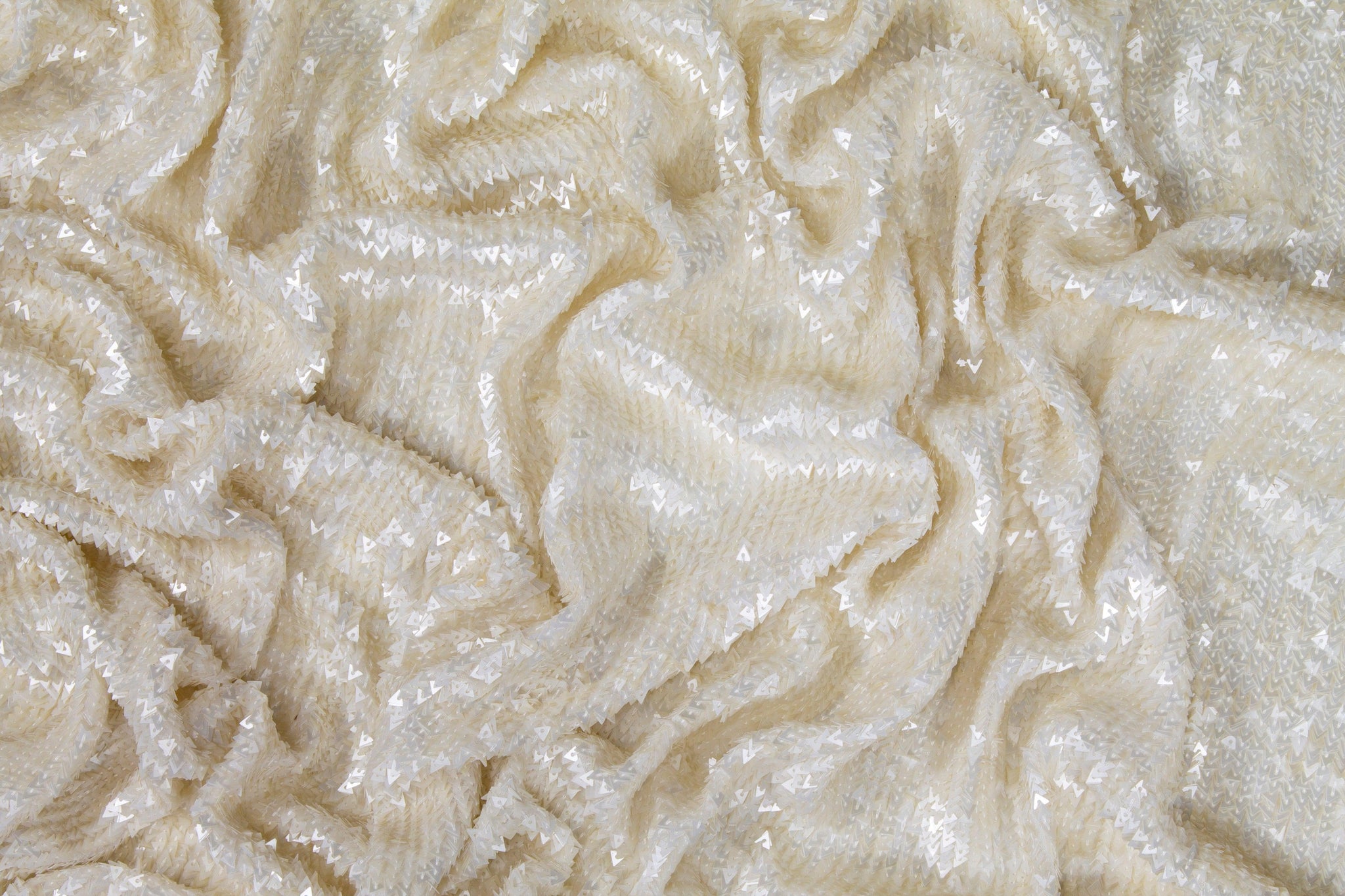 Handmade Triangle Sequins - Off White