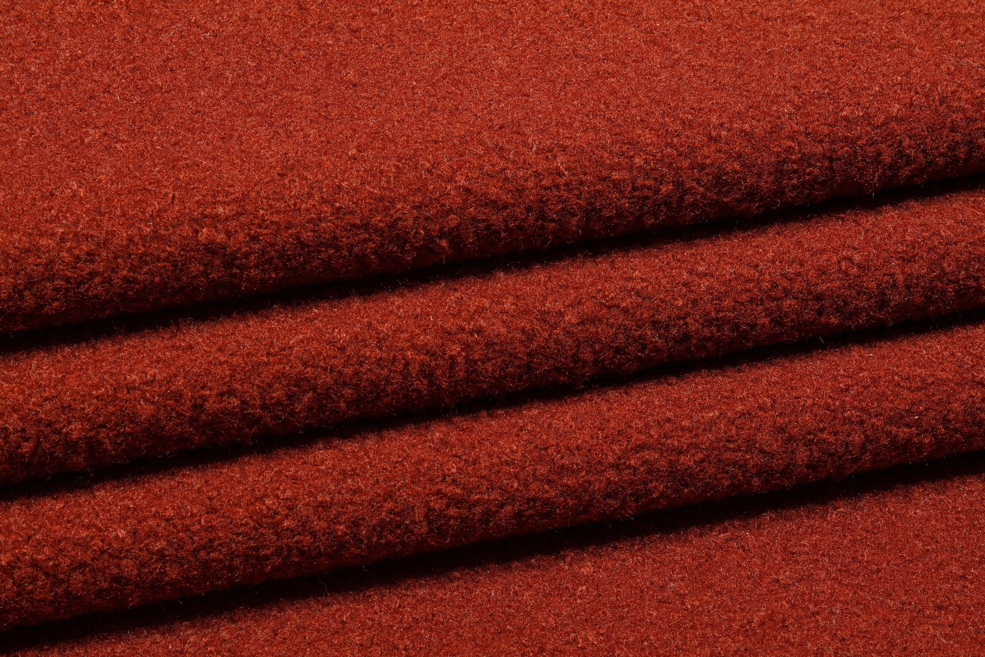 Burned Orange Italian Wool Boucle